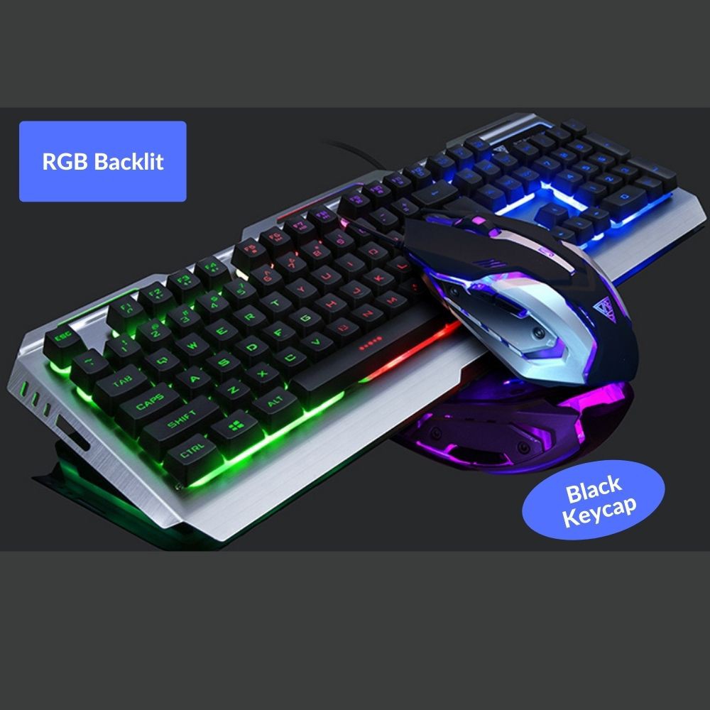 【sg】gaming Keyboard And Mouse Combo Wired Led Rgb Backlit 104 Keys Usb