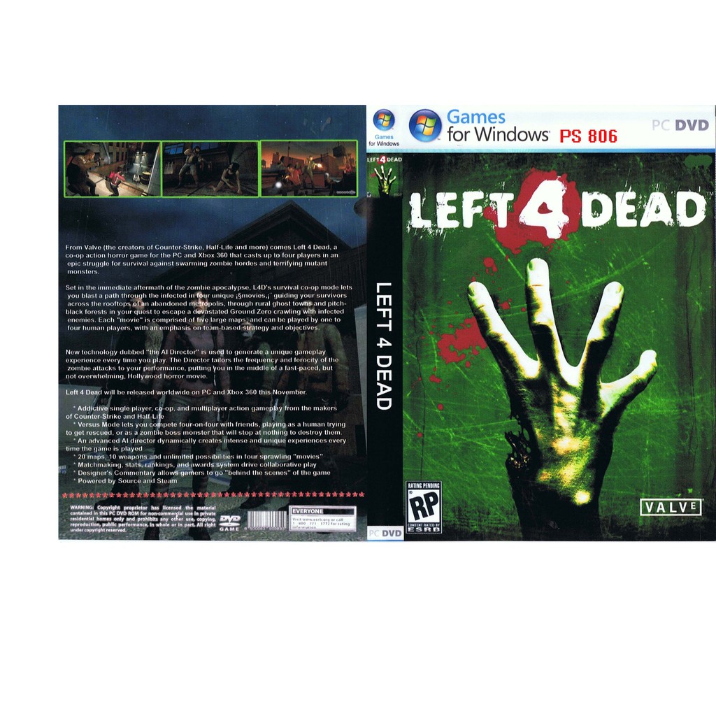 PC game Collection LEFT 4 DEAD - 1 DVD | Shopee Singapore