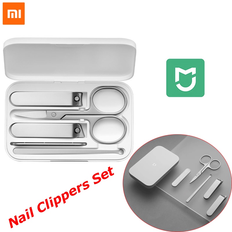 XIAOMI Mijia 5Pcs Portable Fingernail Toenail Manicure Pedicure Magnetic Absorption Stainless ...