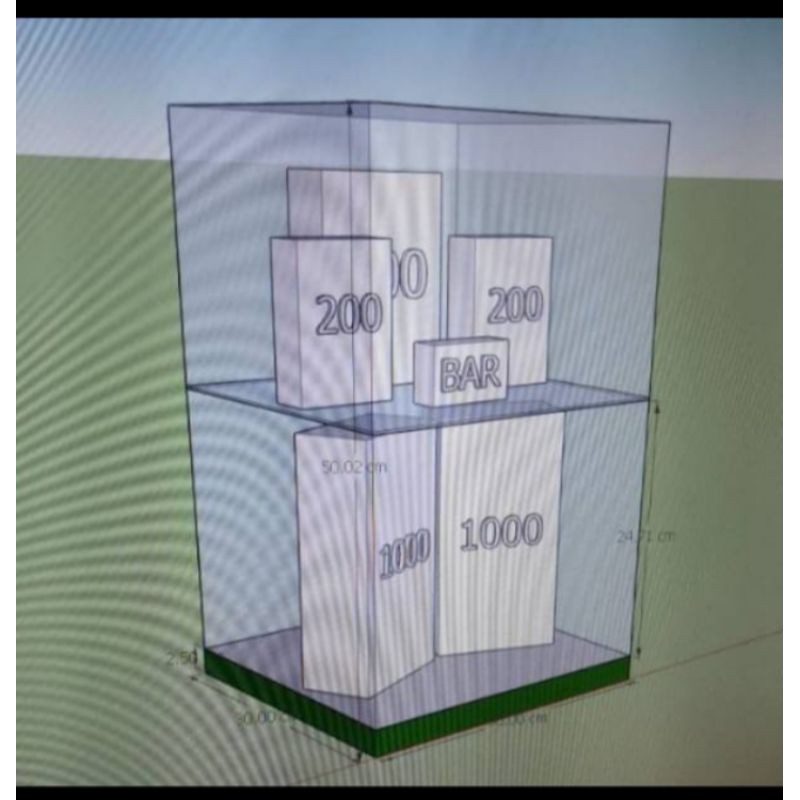 Acrylic Box Size 30x30x50cm | Shopee Singapore