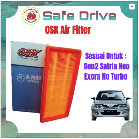 LA009 Proton Gen 2 / Gen2 / Exora No Turbo / NEO - OSK Air Filter ( A-7499 ) | Shopee Singapore