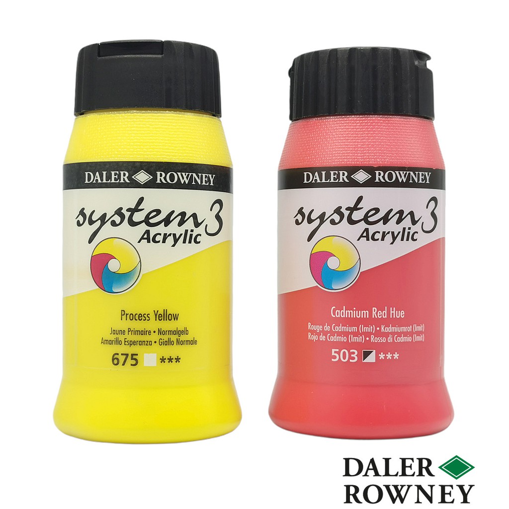 Daler Rowney 500ml System 3 Acrylic Paint Part 2/2 (284129500XXXX ...