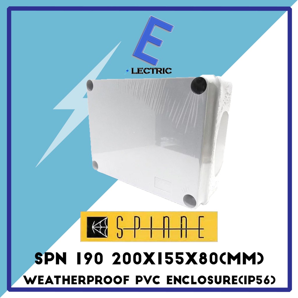 Spinne Weatherproof PVC Enclosure Box IP56 Certified - 200x155x80(MM ...
