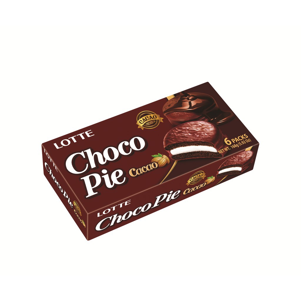 Lotte Choco Cacao Pie Biscuit 6P 168G [Korean] | Shopee Singapore
