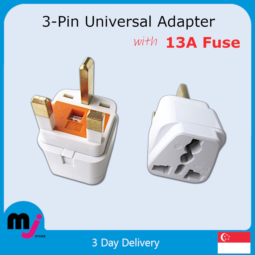 Universal AC Wall Plug To SG Type G 3-Pin Plug Travel Adapter With 13A ...