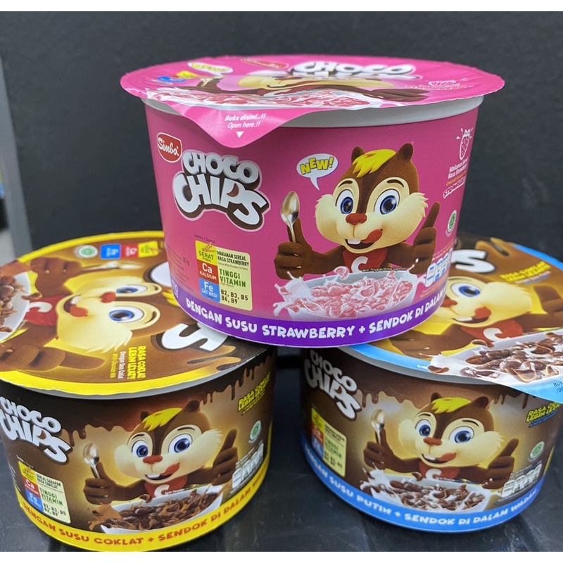 HALAL Simba Choco Chips Cereal with Milk/Strawberry Milk/Chocolate Milk ...