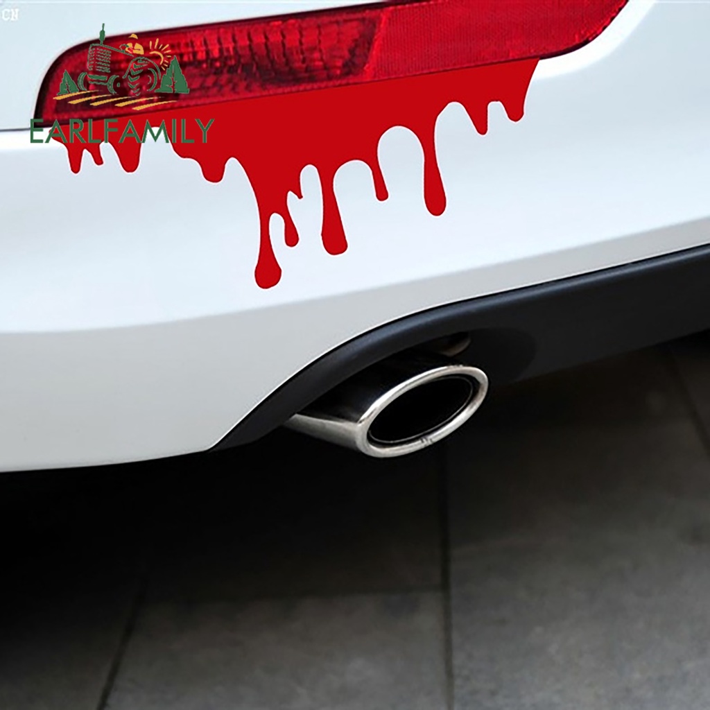 EARLFAMILY 13cm For Red Blood Car Stickers Trunk Windows Car ...