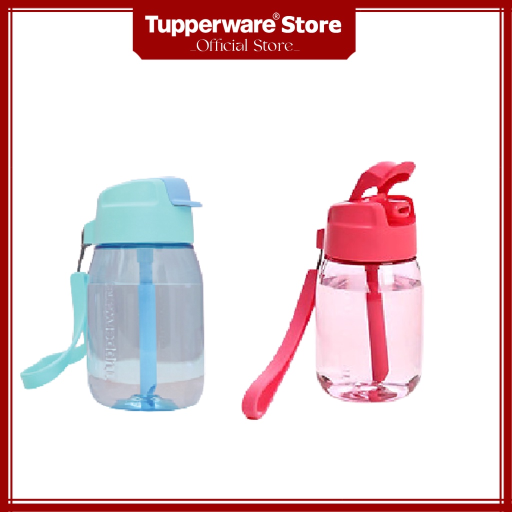Tupperware Mini Lohas water bottle with straw 350ml | Shopee Singapore