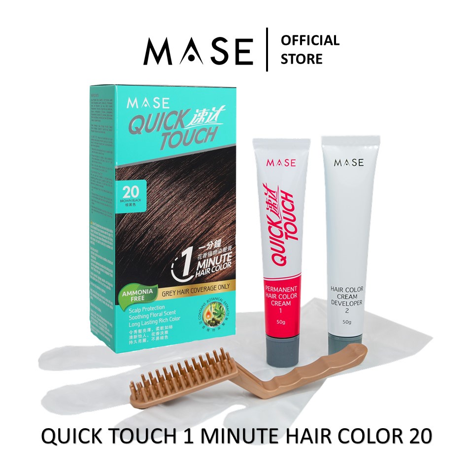 Instant Quick Touch Hair Color, 1 Minute Hair Dye, Grey Hair Coverage ...