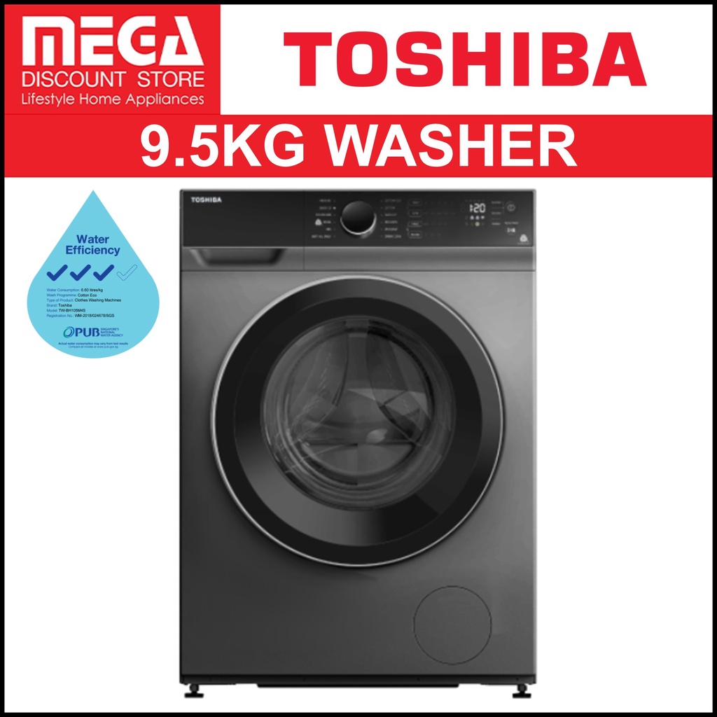 TOSHIBA TW-BH105M4S 9.5KG FRONT LOAD WASHER (3 TICKS) | Shopee Singapore