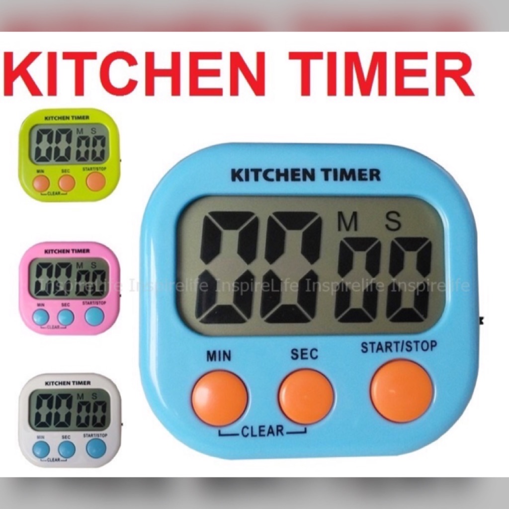Loud kitchen Timer Large Display Screen Live Stopwatch Baking Cooking ...