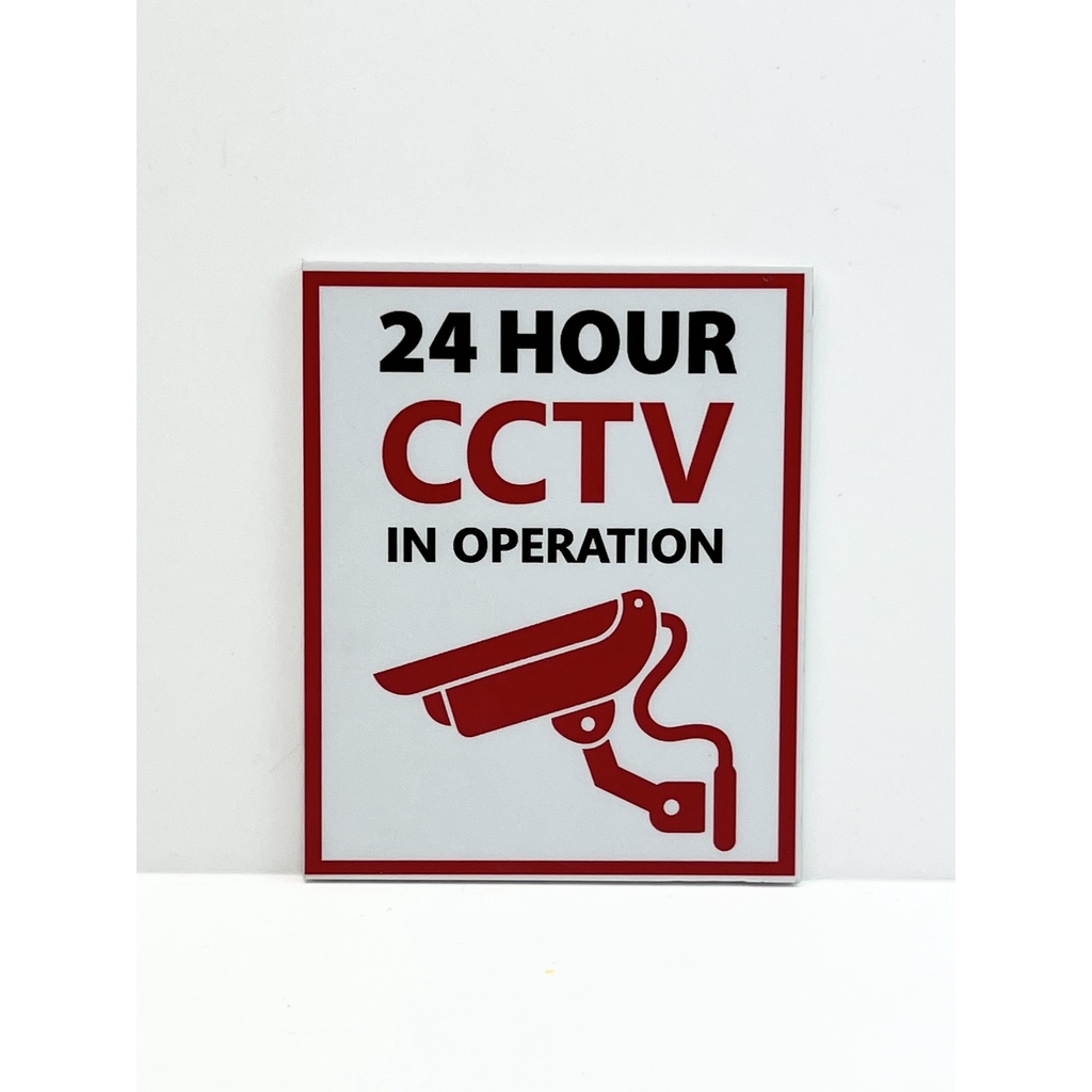 24 HOUR CCTV IN OPERATION SIGNAGE ( 80mm x 100mm ) | SURVEILLANCE SIGN ...