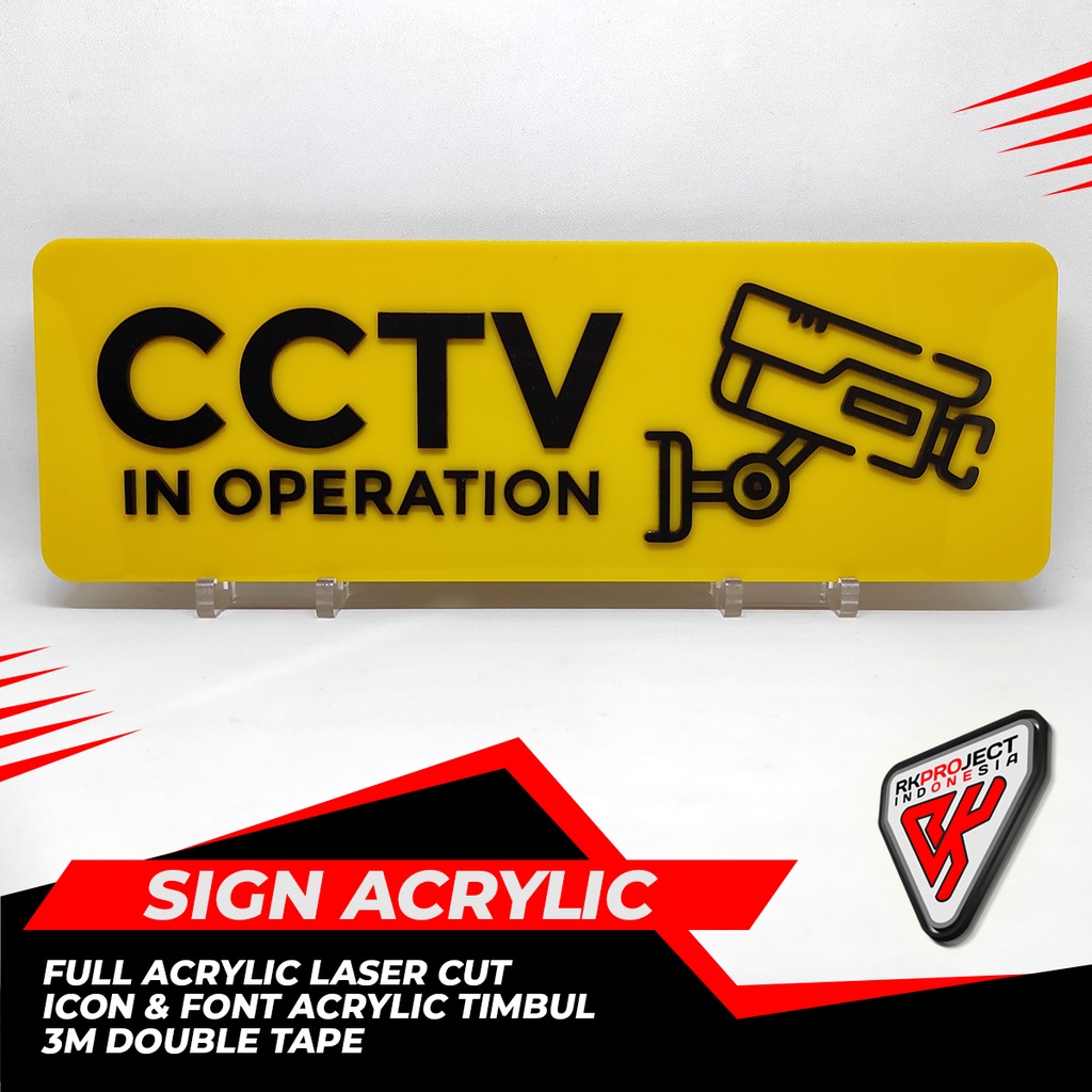 Information BOARD ACRYLIC SIGN BOARD ACRYLIC CCTV IN OPERATION | Shopee ...