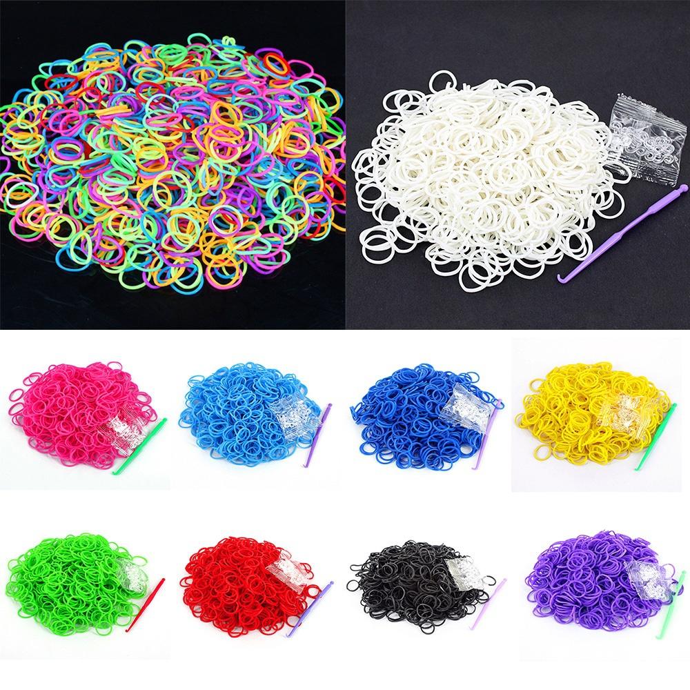 600Pcs Rainbow Rubber Loom Bands Loom Refill DIY Bracelet Anklet ...