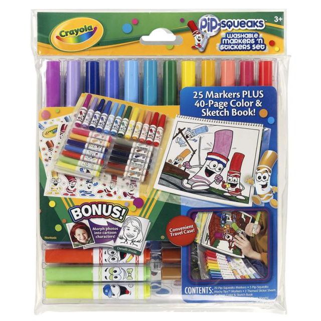 CRAYOLA WASHABLE MARKER N STICKER SET | Shopee Singapore