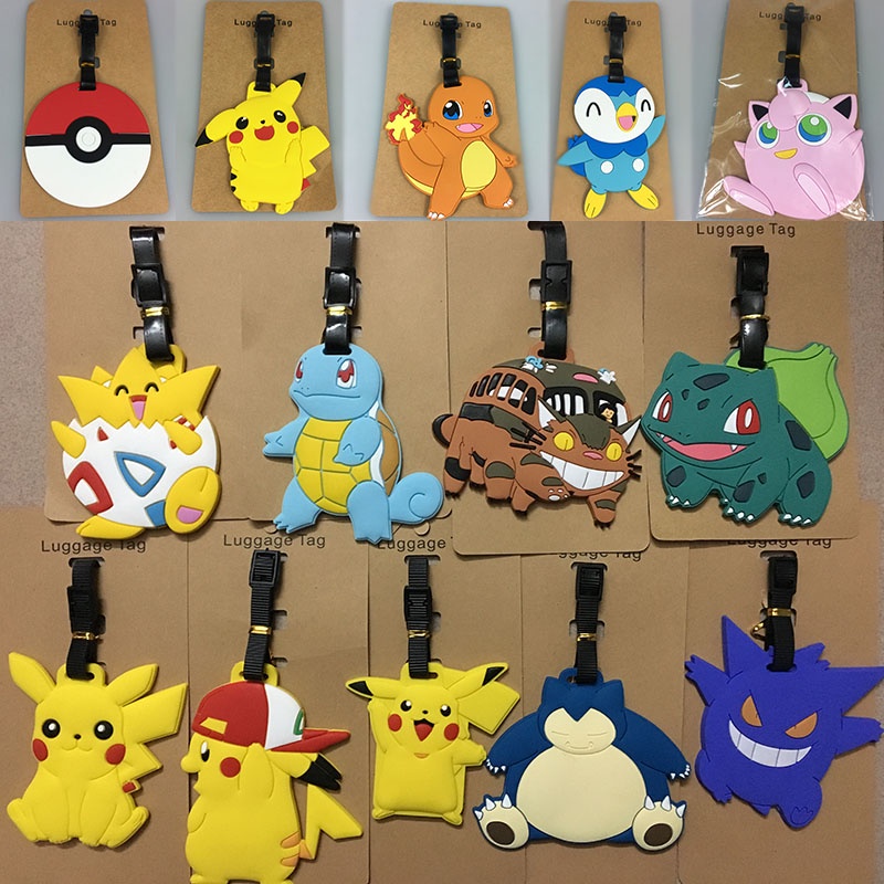 Luggage signboard cartoon anime tag Pokemon boarding identification ...