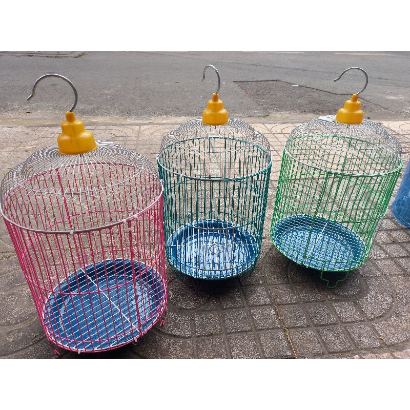 Colored round cages for raising many types of birds 25 cm, 30 cm, 36 cm ...