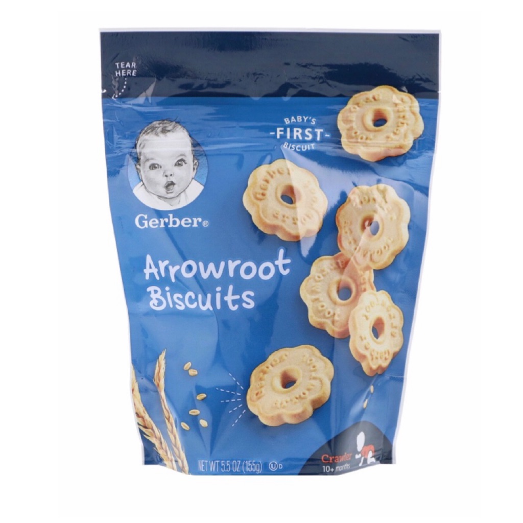 Gerber, Arrowroot Biscuits (10+ months) | Lil Biscuits, Crawler (12 ...