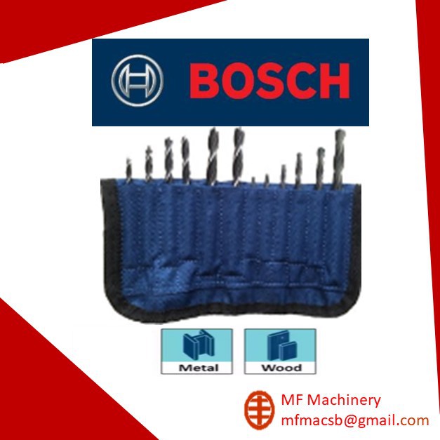 BOSCH WOOD METAL DRILL BIT SET WITH SOFT FOLDABLE BAG | Shopee Singapore