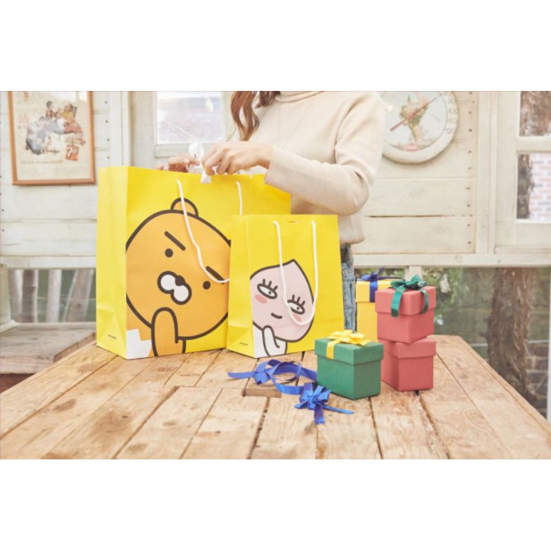What To Buy Korea kakao friends Gift Paper Bag Fart Peach Style Ryan ...