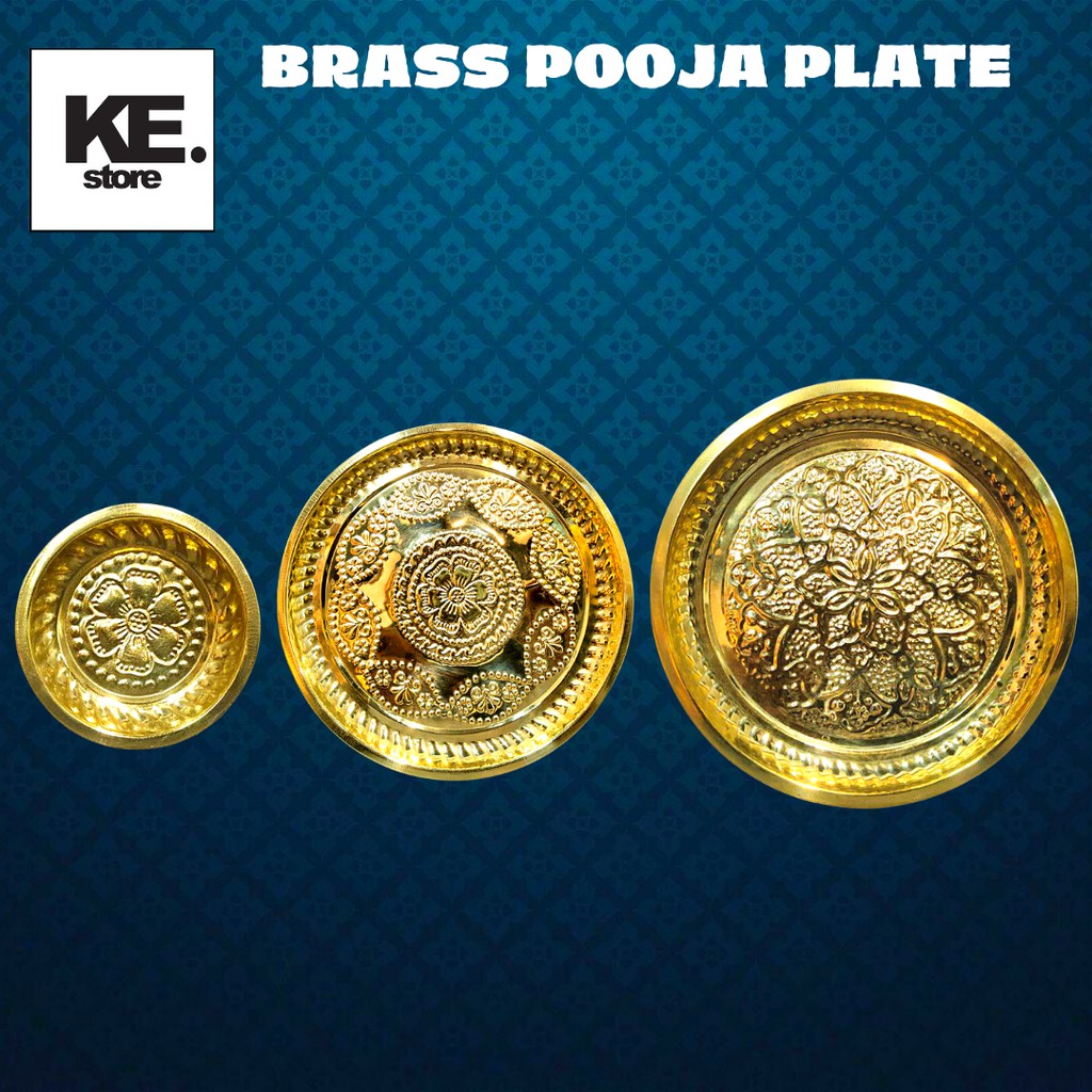 POOJA PLATE/BRASS/THAMBALAM/DECORATION | Shopee Singapore