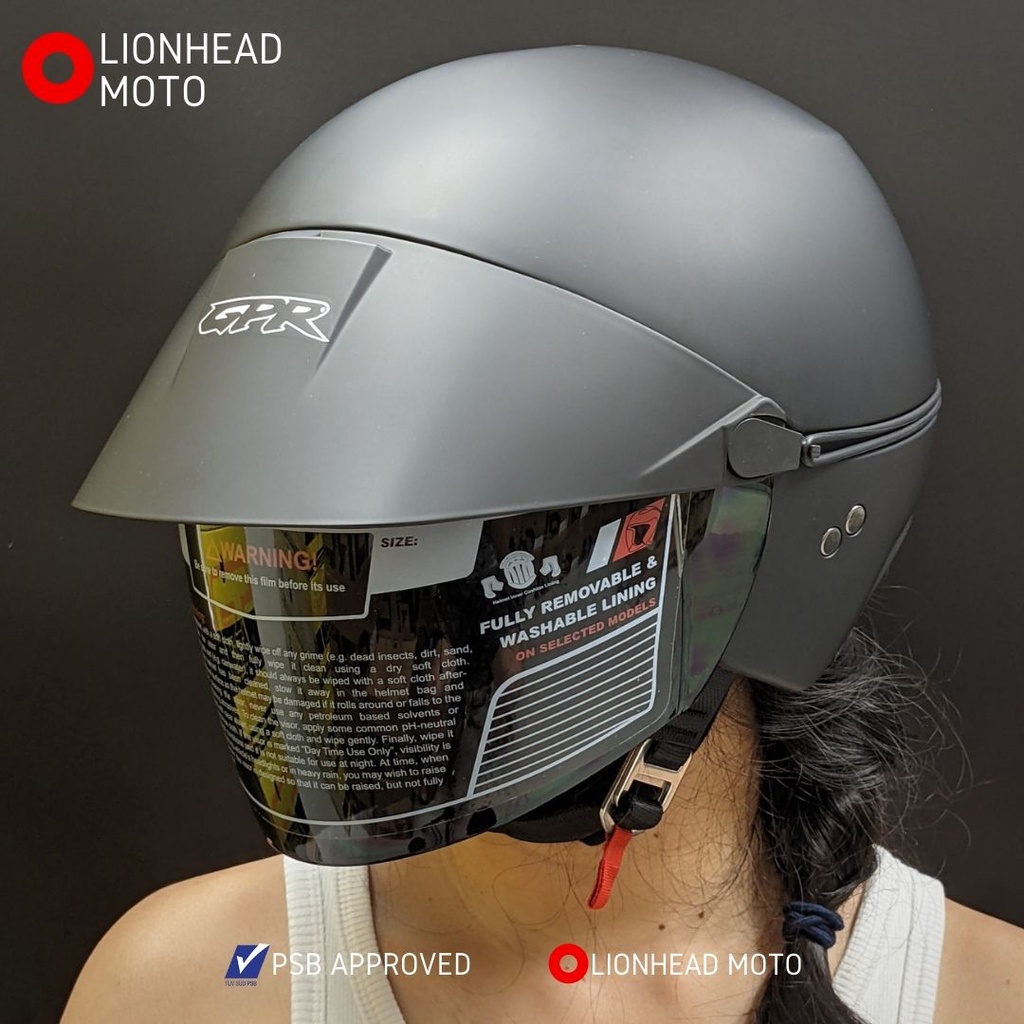 GPR GK09 PSB APPROVED MOTORCYCLE HELMET | Shopee Singapore