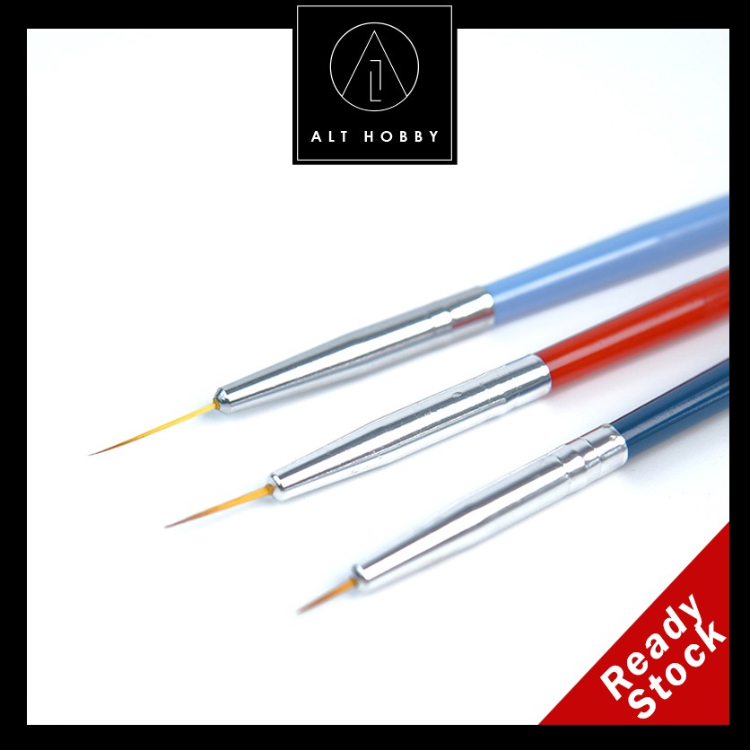 Gunpla Super Fine Thin Nylon brush for detail painting Gundam 3 in 1 ...