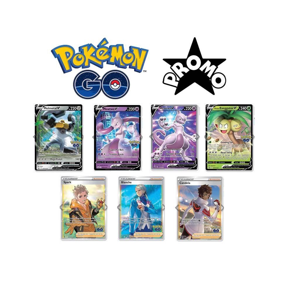Pokemon GO TCG Promo cards (Mewtwo V/Spark/Candela/Blanche) | Shopee ...