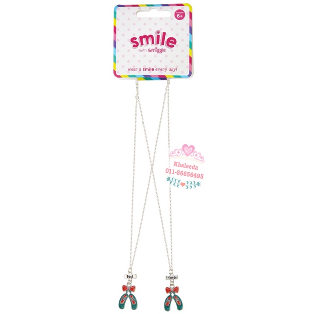 AUTHENTIC Smiggle Smile Ballet BFF Necklace Pack 2 | Shopee Singapore