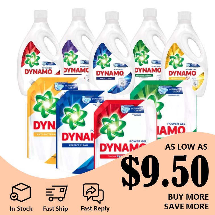 Dynamo Liquid Power Gel Detergent Refill 2.4/2.7kg Prefect Clean Anti ...