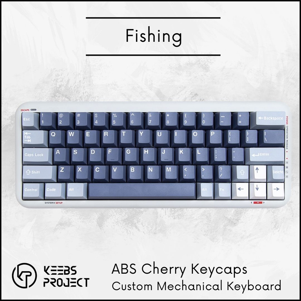 GMK Fishing Cherry Profile Doubleshot PBT Keycaps for Mechanical ...