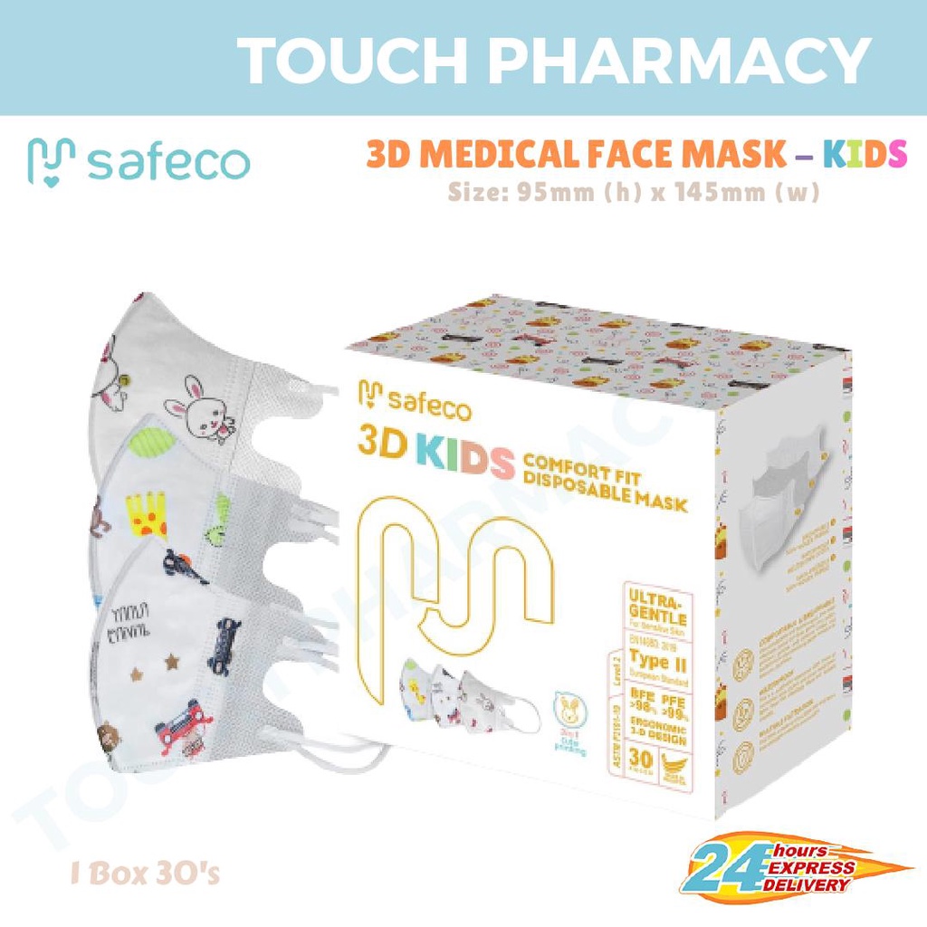 SAFECO 3D KIDS Face Mask (30's/BOX) | Shopee Singapore