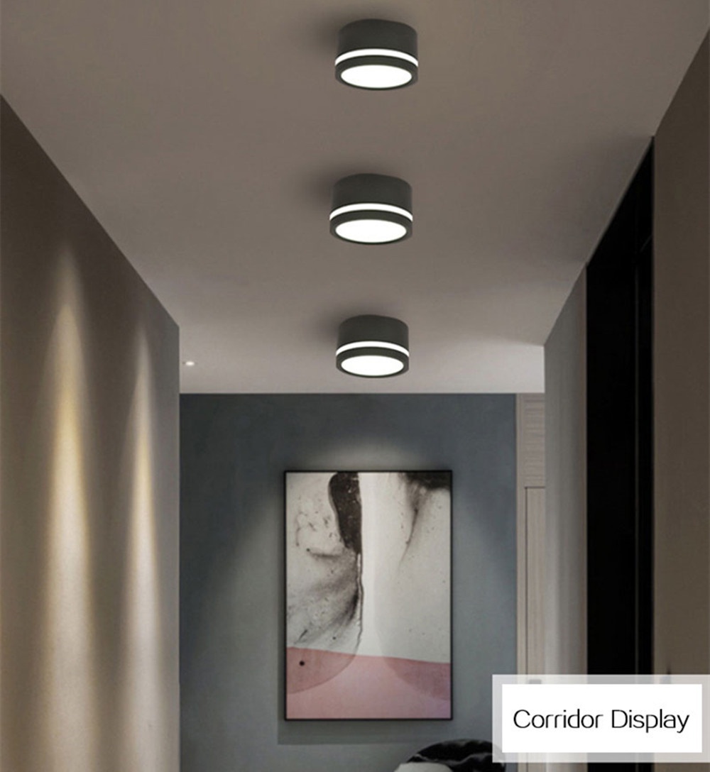 LED Downlight,Round Ceiling Spotlight,Surface Mounted Indoor Lighting ...