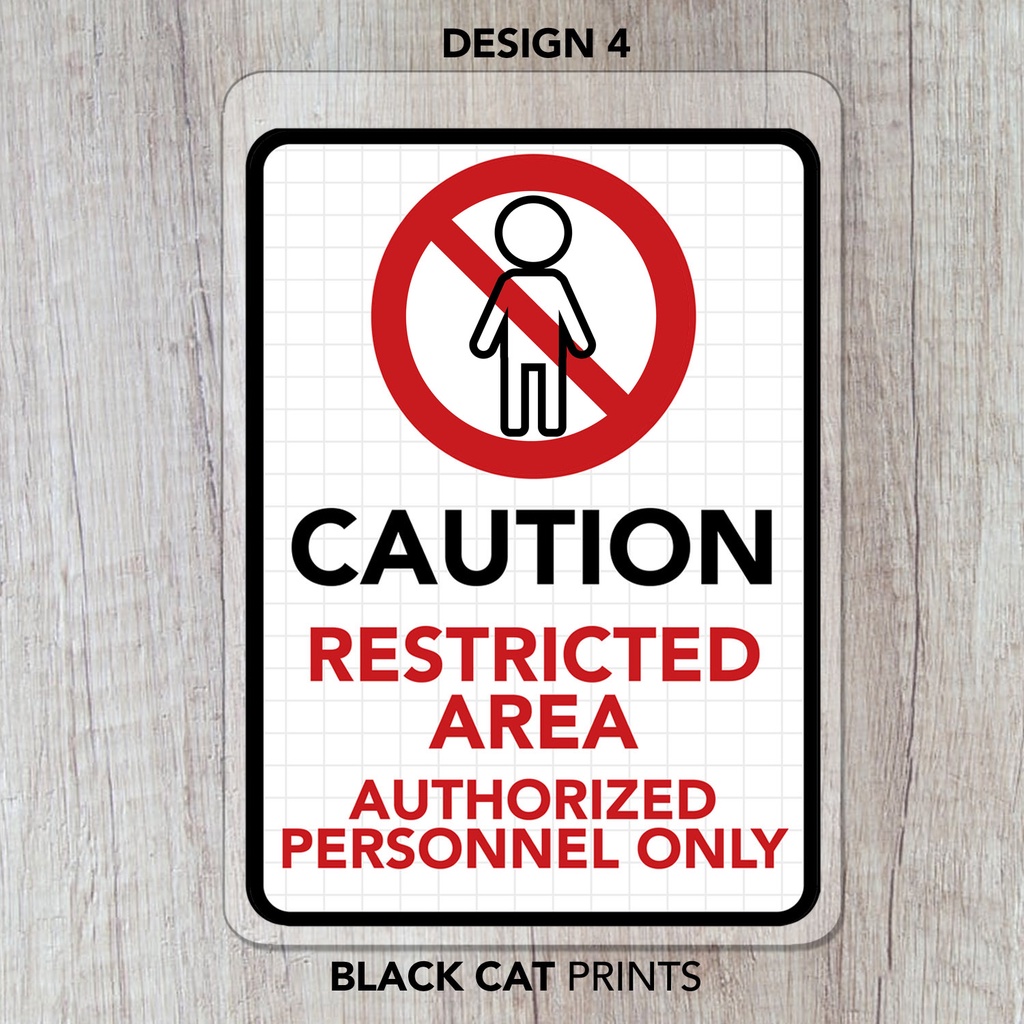 Caution Restricted Area Authorized Personnel Only Sign | Laminated ...