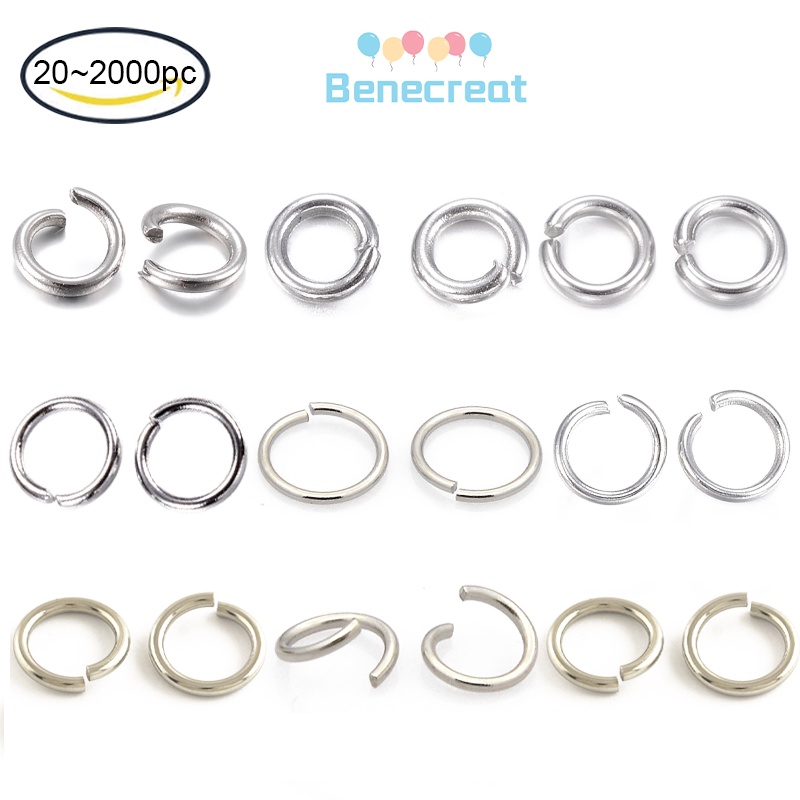 20 pc to 2000pc 304 Stainless Steel Open Jump Rings Stainless Steel ...
