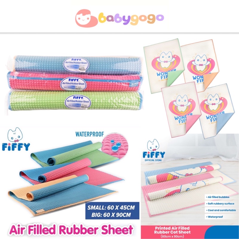 Fiffy Air Filled Rubber Cot Sheet Two Sided/ Rubber Changing Mat ...