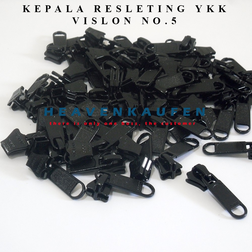 HITAM Ykk Vislon Zipper Head no. 5 Black | Shopee Singapore