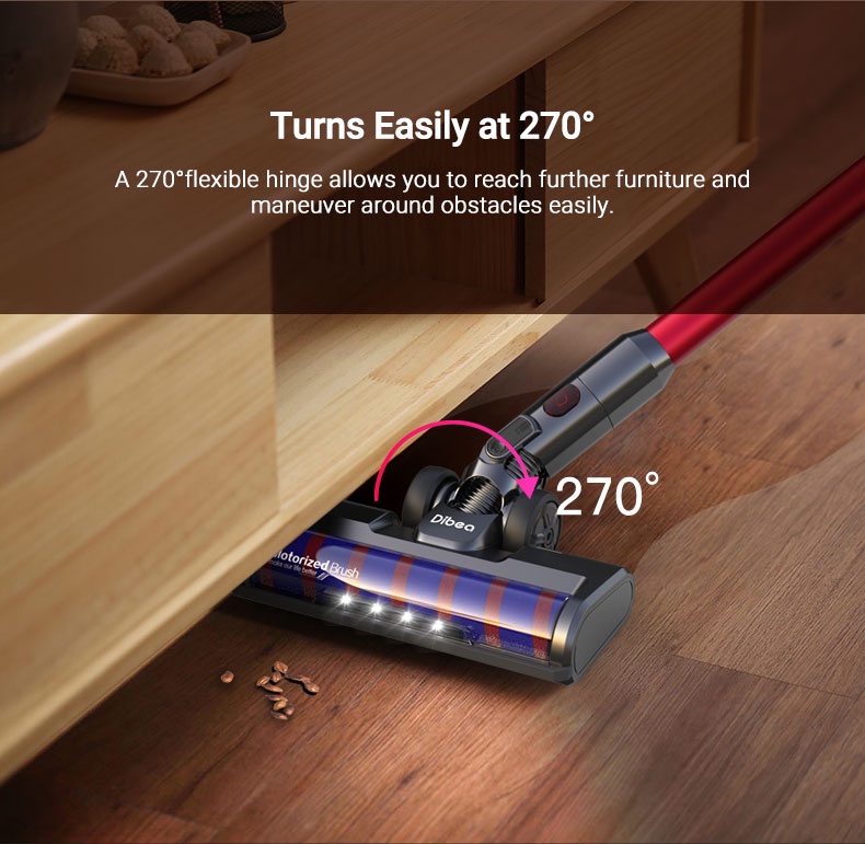 Dibea F20 Max Cordless Vacuum Cleaner Powerful 25,000 Pa Suction Power ...