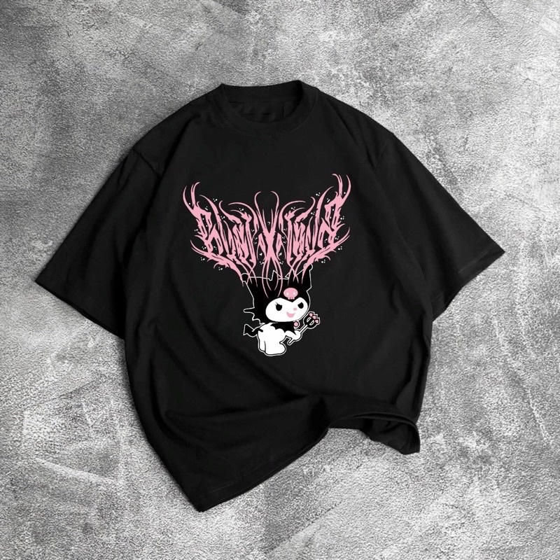 Kuromi OVERSIZE T-Shirt | Women's OVERSIZE T-Shirt PRINTING JAPANESE ...