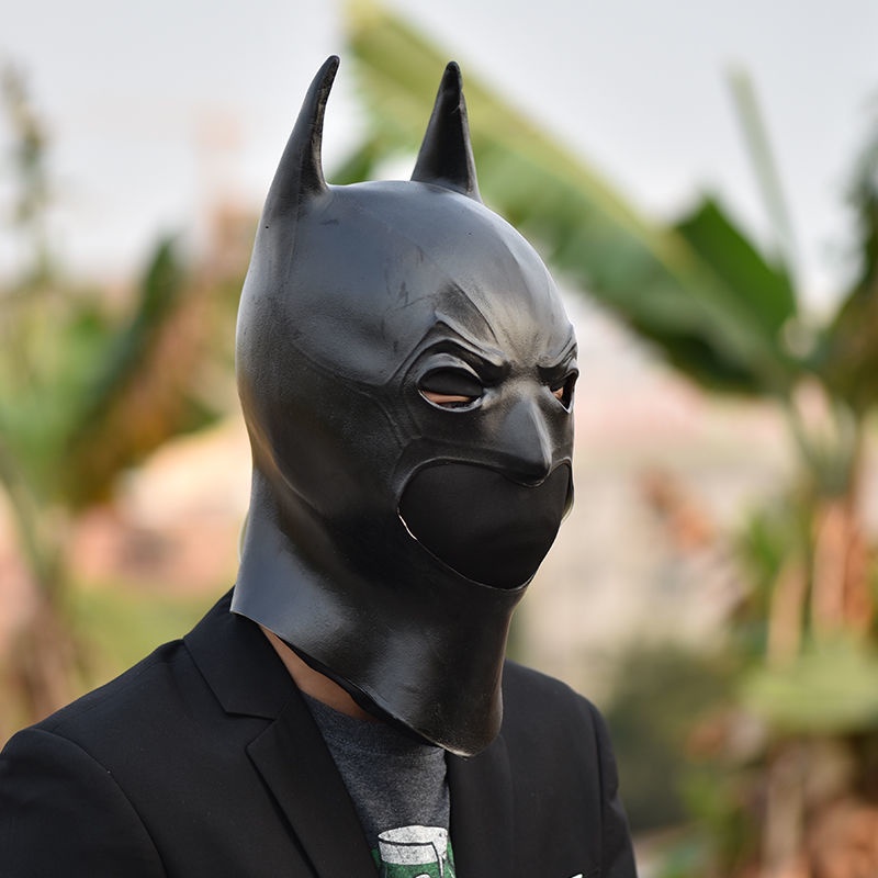 Halloween Batman Latex Mask Justice League Funny Show Performance Props ...