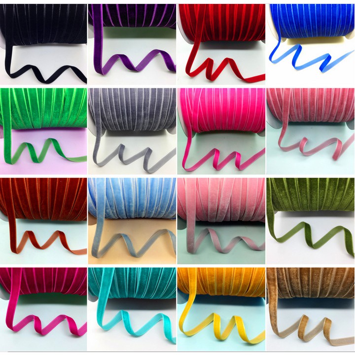 New 5 Yards 3/8" 10mm Soft Comfortable velvet ribbon for Gift Wrapping ...