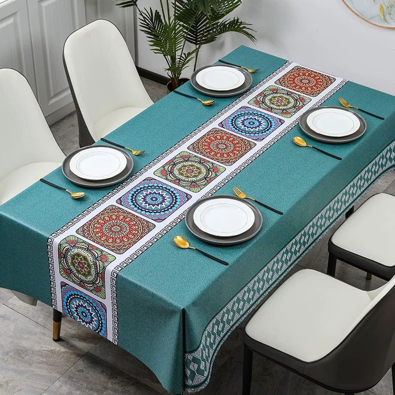 pvc table mat 2022 new tablecloth waterproof and oil-proof disposable ...