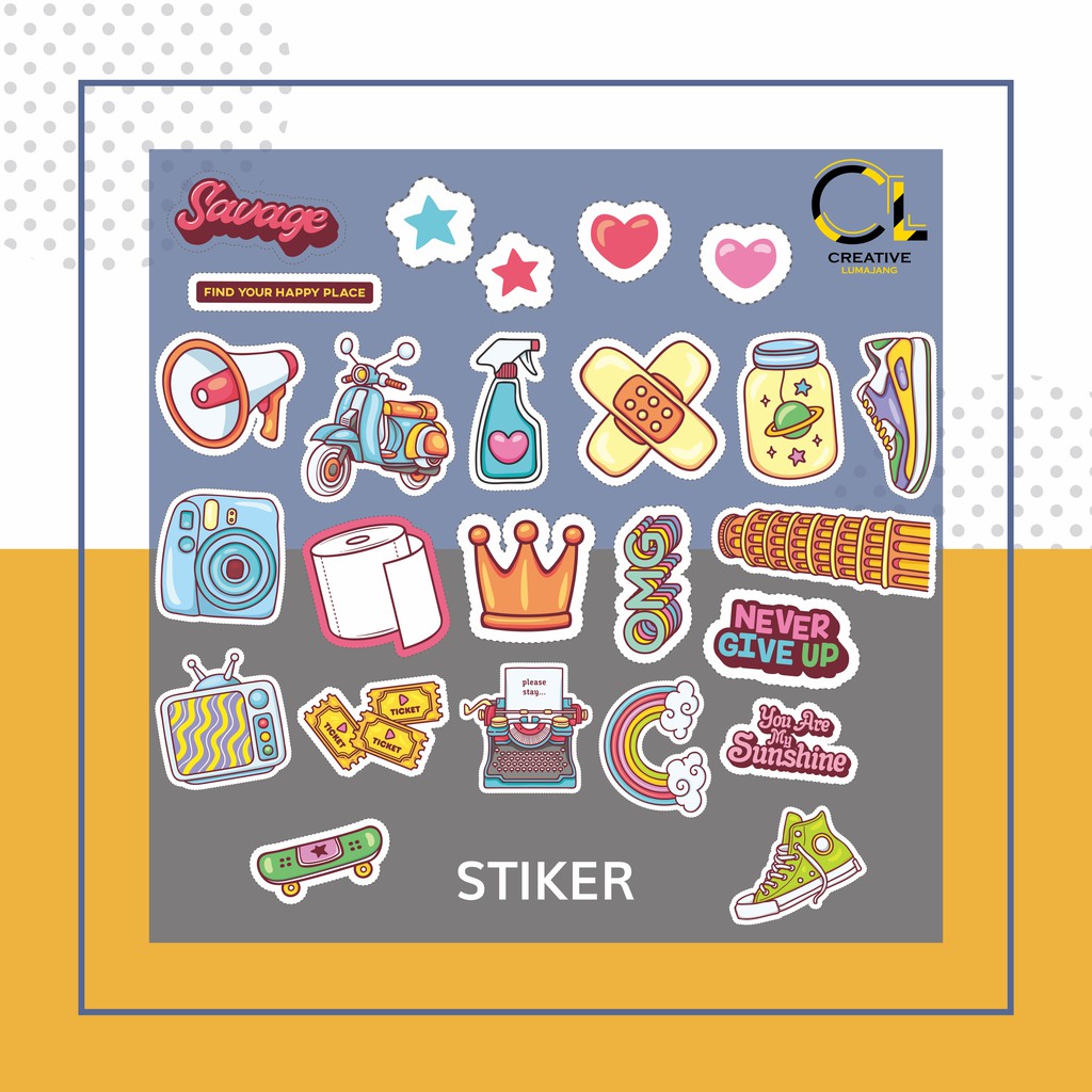 Sticker PACK | Uk A5 STICKERS | Cute Stickers | Shopee Singapore
