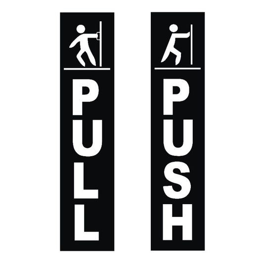 push and pull signage black signage for rooms office comfort rooms for ...