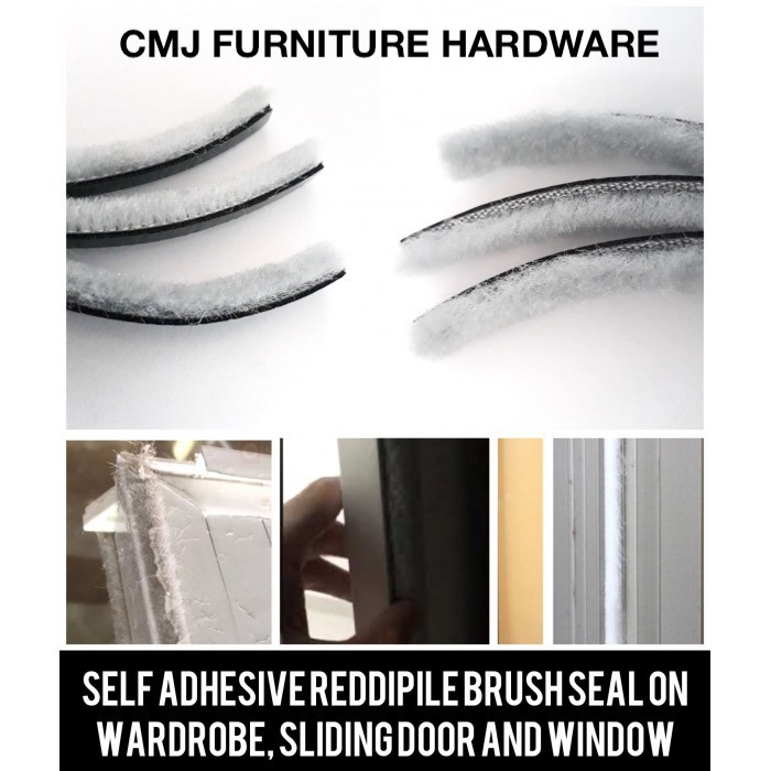 Dustproof Aluminium Window Brush Strip Mop Hair with Double Sided Tape ...