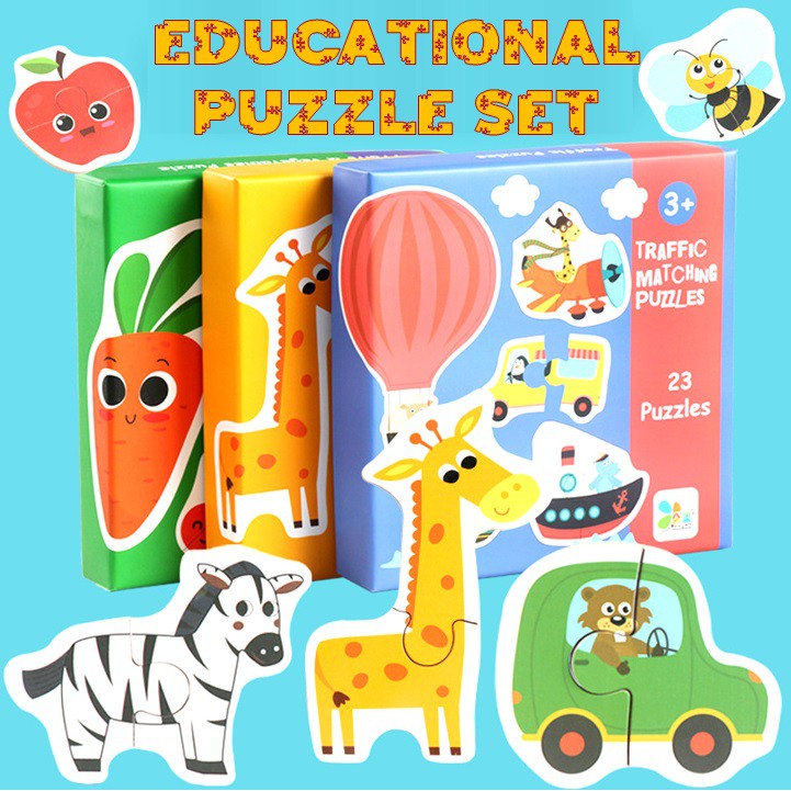 💖 Montessori Animal Puzzle 💖 Baby Kids Children Toddler Educational ...