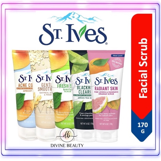 St Ives Face Scrub 170g Facial Cleanser | Dermatologist Tested | Shopee ...