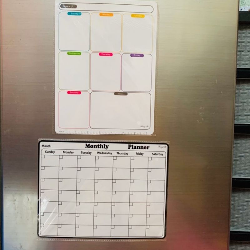 !!️ Magnetic Fridge Weekly/Monthly Planner A4 Size | Shopee Singapore