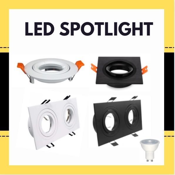 Rotatable LED Spot Light Recessed Downlight Spotlight 8W Single Head ...