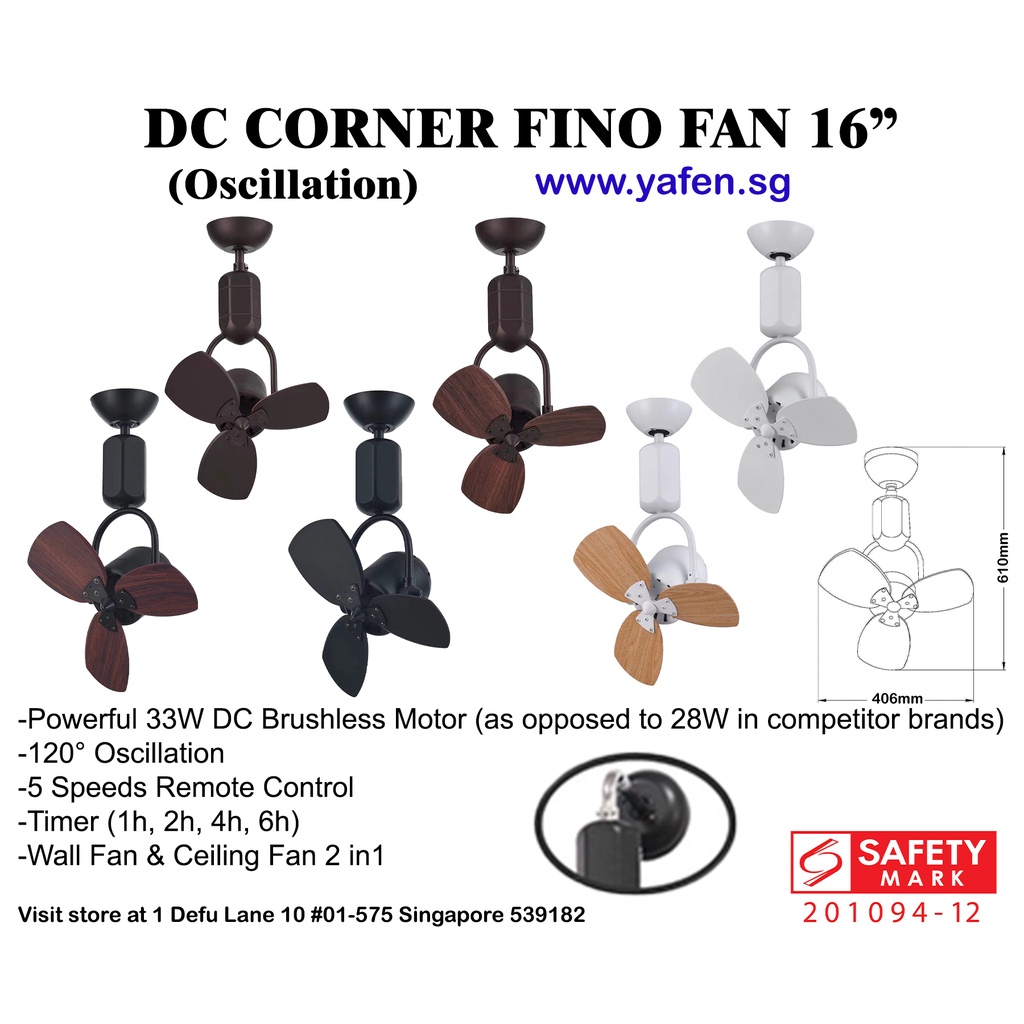 Fino 13 In Indoor Chrome Ceiling Fan With Remote Control | Shelly Lighting
